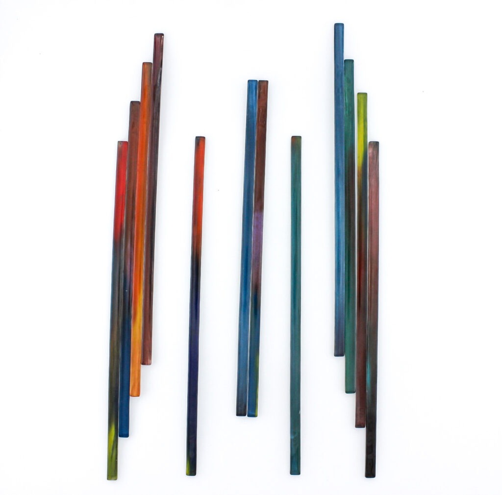 Glass Sticks Paint Brush Vertical Multi color | Sai Mosaic Art